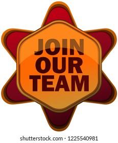 Join Our Team Star Shaped Sign Stock Vector (Royalty Free) 1225540981 ...