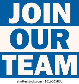 Join Our Team White Blue Sign Stock Vector (Royalty Free) 1616665888 ...