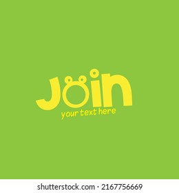 Join Typography Logo Design Kids Cartoon Stock Vector (Royalty Free ...