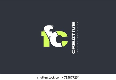 Joint Joined Letter Combination Alphabet Green Stock Vector (Royalty ...