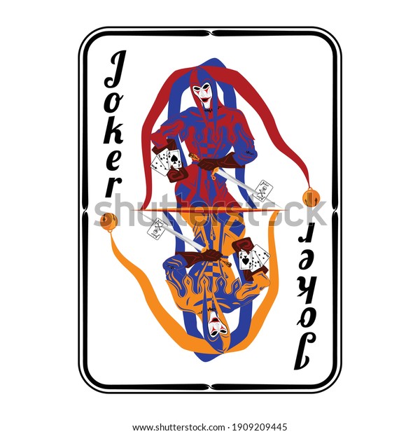 Joker Card Evil Jester Dagger Playing Stock Vector (Royalty Free ...