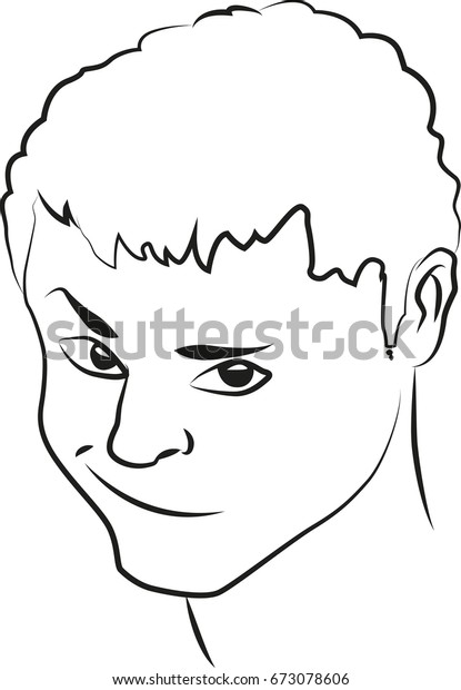 Joking Sarcastic Face Vector Cartoon Illustration Stock-vektor ...