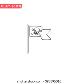 Jolly Roger Black Outline Vector Icon: เวกเตอร์สต็อก (ปลอดค่าลิขสิทธิ์ ...