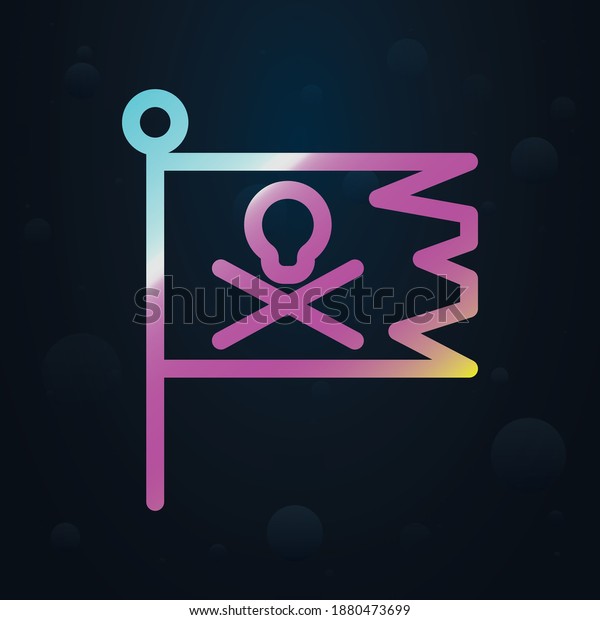 Jolly Roger Nolan Icon Simple Thin Stock Vector (Royalty Free ...