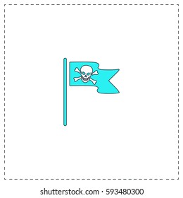 Jolly Roger Outline Vector Icon Black Stock Vector (Royalty Free ...