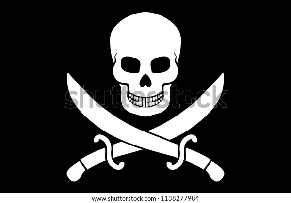 Jolly Roger Pirate Flag Skull Crossed Stock Vector (Royalty Free ...