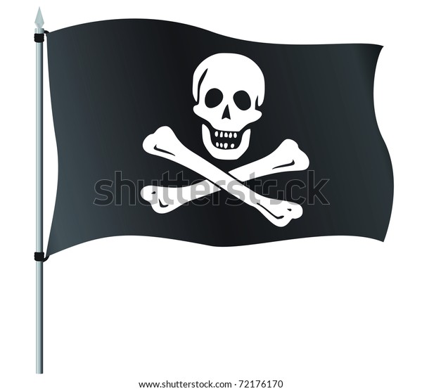 Jolly Roger Skull Cross Bones Pirate Stock Vector (Royalty Free ...
