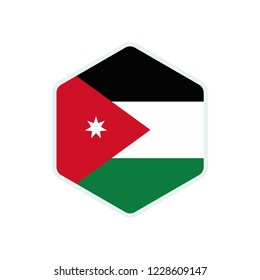 Jordan Flag Jordan Hexagon Flag Stock Vector (Royalty Free) 1228609147 ...