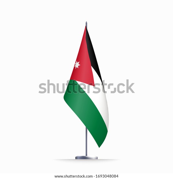 Jordan Flag State Symbol Isolated On Stock Vector (Royalty Free) 1693048084