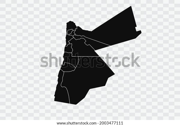 Jordan Map Black Color On Backgound Stock Vector (Royalty Free ...