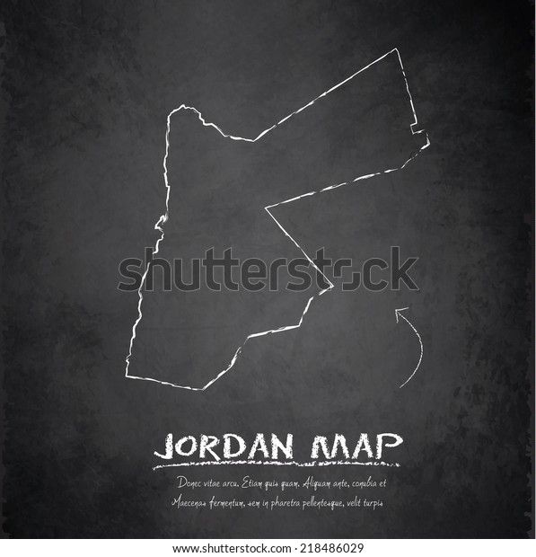 Jordan Map Blackboard Chalkboard Vector Stock Vector (Royalty Free ...