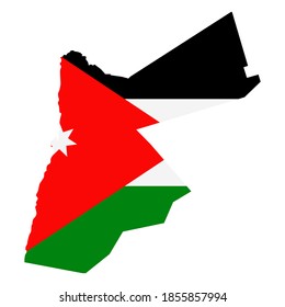 Jordan Map Flag Fill Background Vector Stock Vector (Royalty Free ...