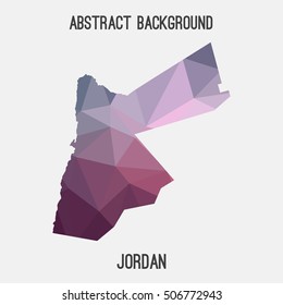 Jordan Map Geometric Polygonalmosaic Styleabstract Tessellationmodern ...