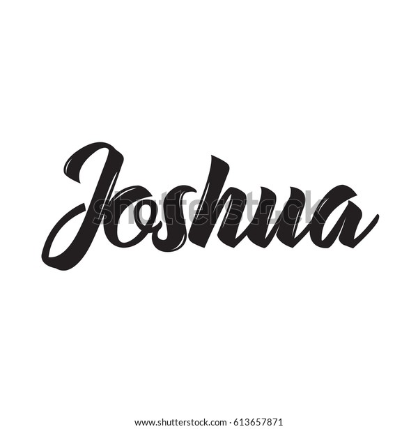 joshua, text design. Vector calligraphy. Typography poster. Usable as ... joshua, text design. Vector calligraphy. Typography poster. Usable as ...