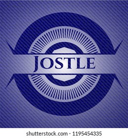 Jostle Emblem Jean Texture Stock Vector (Royalty Free) 1195454335 ...
