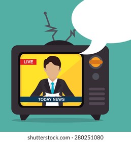 Journalism Design Over Green Background Vector Stock Vector (Royalty ...