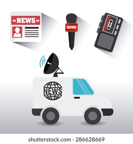 Journalism Design Over White Background Vector Stock Vector (Royalty ...