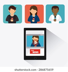 Journalism Design Over White Background Vector Stock Vector (Royalty ...