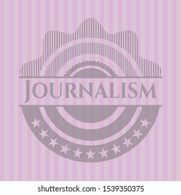 Journalism Realistic Pink Emblem Vector Illustration Stock Vector ...