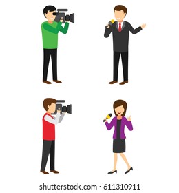 Journalist Character Design Vector Stock Vector (Royalty Free ...