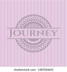 Journey Realistic Pink Emblem Vector Illustration Stock Vector (Royalty ...