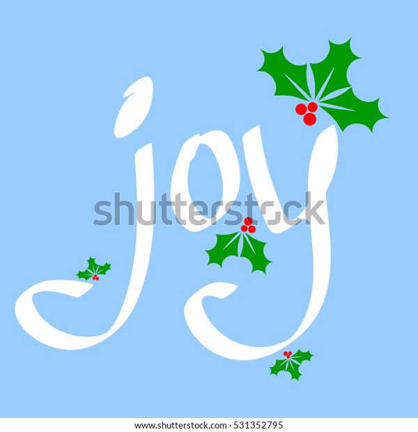 Joy Calligraphy Lettering Word Design Template Stock Vector (Royalty ...
