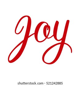 Joy Hand Lettering Vector Phrase Stock Vector (Royalty Free) 521242885 ...