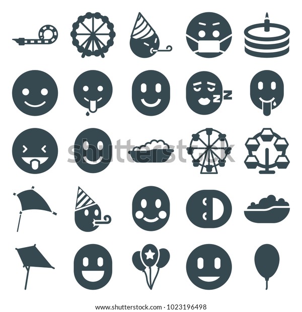 Joy Icons Set 25 Editable Filled Stock Vector (Royalty Free) 1023196498 ...
