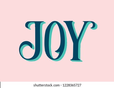 Joy Typography Illustration Stock Vector (Royalty Free) 1228365727 ...