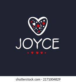 Joyce Calligraphy Female Name Vector Illustration Stock Vector (Royalty ...