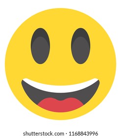 Joyful Happy Face Emoticon Stock Vector (Royalty Free) 1168843996 ...