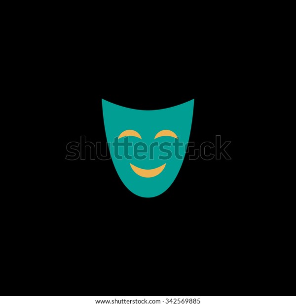 Joyful Mask Color Vector Icon On Stock Vector (Royalty Free) 342569885