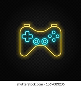 Gamepad Blue Glowing Neon Ui Ux Stock Vector (Royalty Free) 692600395 ...
