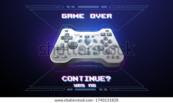 Joystick Many Button Gamepad Art Illustration Stock Vector (Royalty ...
