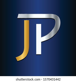 Jp Initial Logo Capital Letters Gold Stock Vector (Royalty Free ...