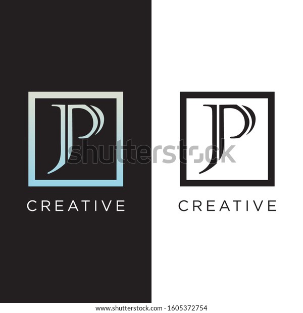 Jp Letter Logo Design Initial Template Stock Vector (Royalty Free ...
