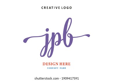 Jpb Lettering Logo Simple Easy Understand Stock Vector (Royalty Free ...