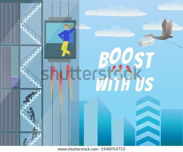 Jpeg Illustration Man Standing Fast Moving Stock Vector (Royalty Free ...