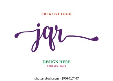 Jqr Lettering Logo Simple Easy Understand Stock Vector (Royalty Free ...