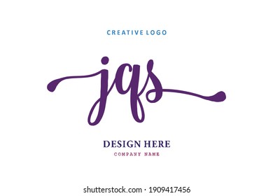 Jqs Lettering Logo Simple Easy Understand Stock Vector (Royalty Free ...