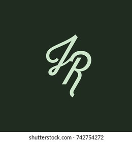 Jr Letter Creative Square Background Stock Vector (Royalty Free ...