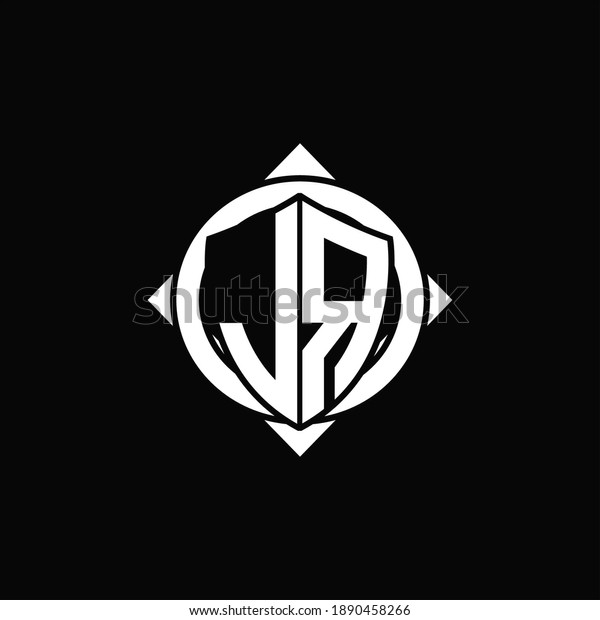 Jr Logo Monogram Isolated Circle Rounded Stock Vector (Royalty Free ...