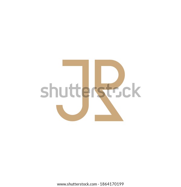 Jr Logo Simple Templates Capital Symbols Stock Vector (Royalty Free ...
