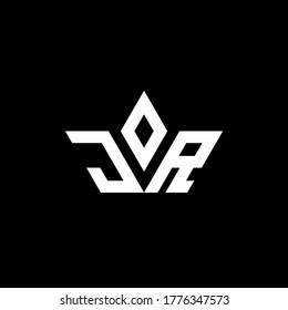 Jr Monogram Logo Crown Shape Luxury Stock Vector (Royalty Free ...