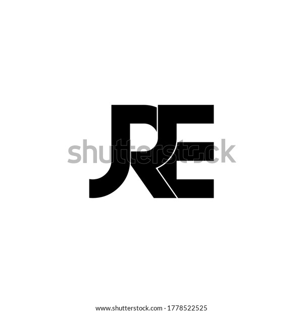 Jre Letter Original Monogram Logo Design: vetor stock (livre de ...