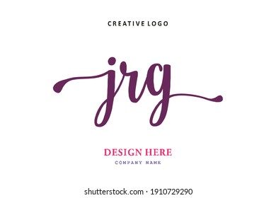 Jrg Lettering Logo Simple Easy Understand Stock Vector (Royalty Free ...