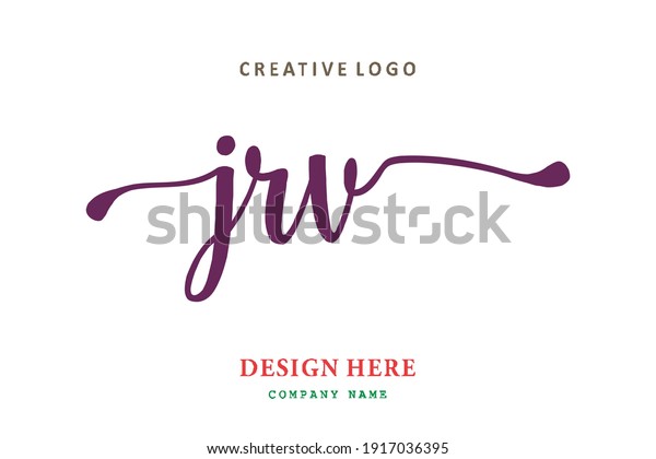 Jrv Lettering Logo Simple Easy Understand Stock Vector (Royalty Free ...