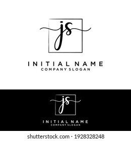 Js Initial Letters Handwriting Signature Logo Stock Vector (Royalty Free) 1928328248 | Shutterstock