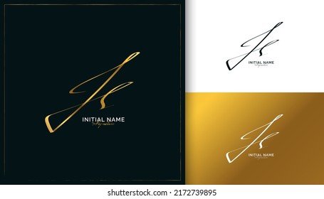 Js Initial Signature Logo Design Elegant Stock Vector (Royalty Free ...