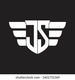 Js Logo Monogram Emblem Wings Element Stock Vector (Royalty Free ...